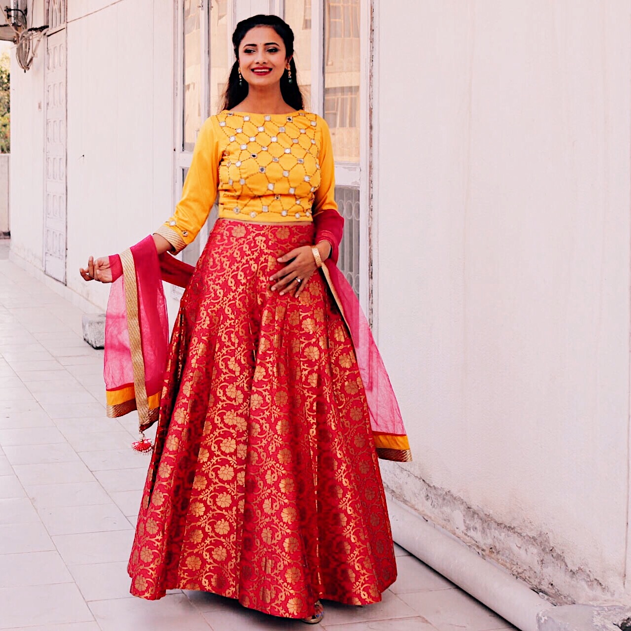 Yellow traditional dresses
