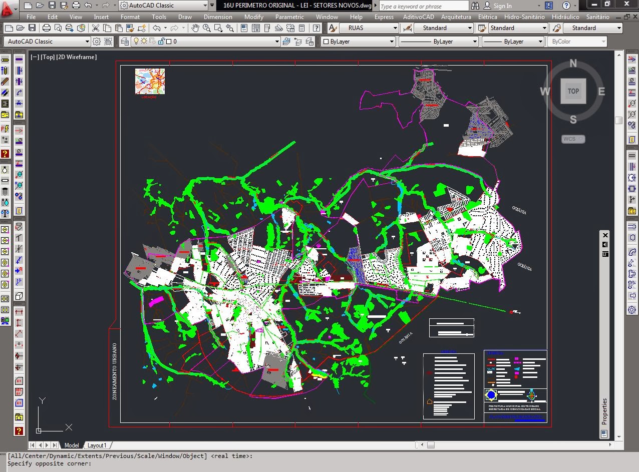 Projetos & Desenhos: Mapa de Trindade (Goiás) .dwg