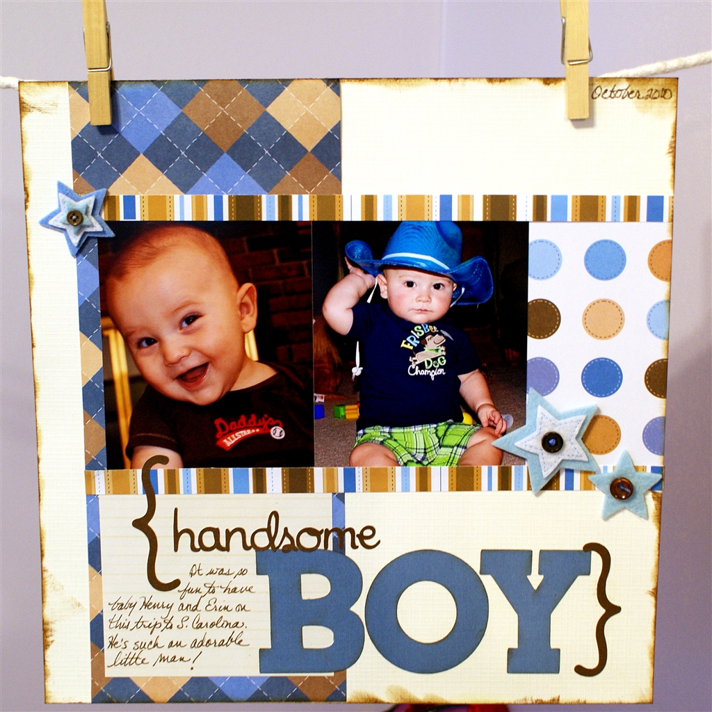 KarenScraps: Boy Oh Boy Layouts