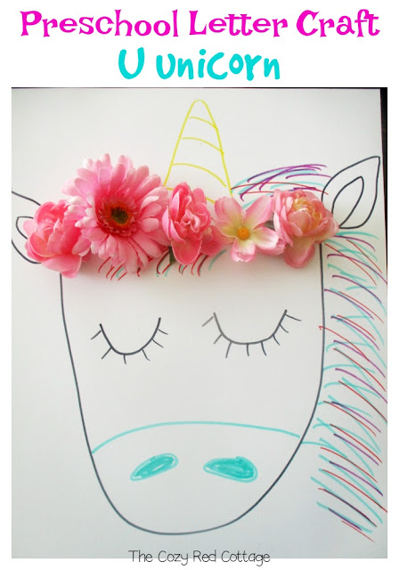 The Cozy Red Cottage: U is for Unicorn Letter Craft