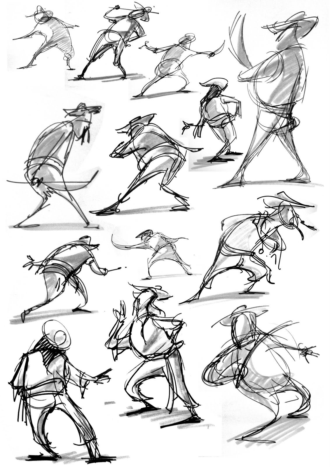 A Surreal Brain: Pirates Gesture Drawings!