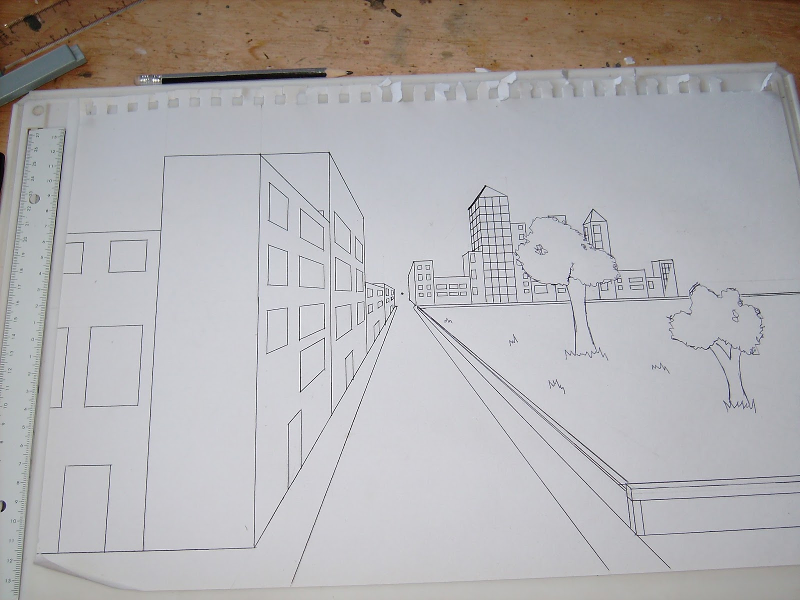 Chris' Painting/Drawing Blog: More on Perspective Drawing: 1-point ...