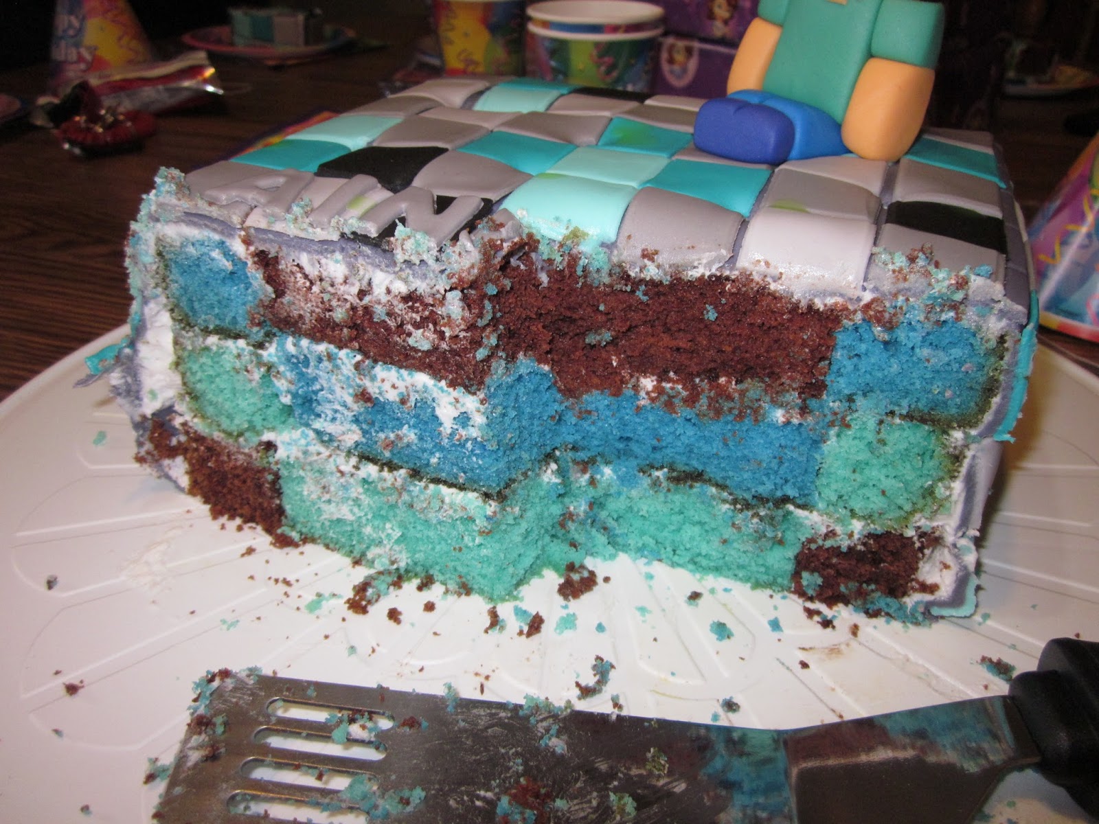 Sugar On The Brain: Minecraft Diamond Block Cake