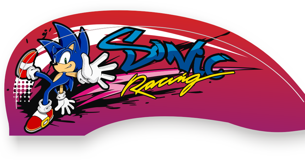 3D Sonic Racing Vector CDR Design For Cutting Sticker And Printing ...