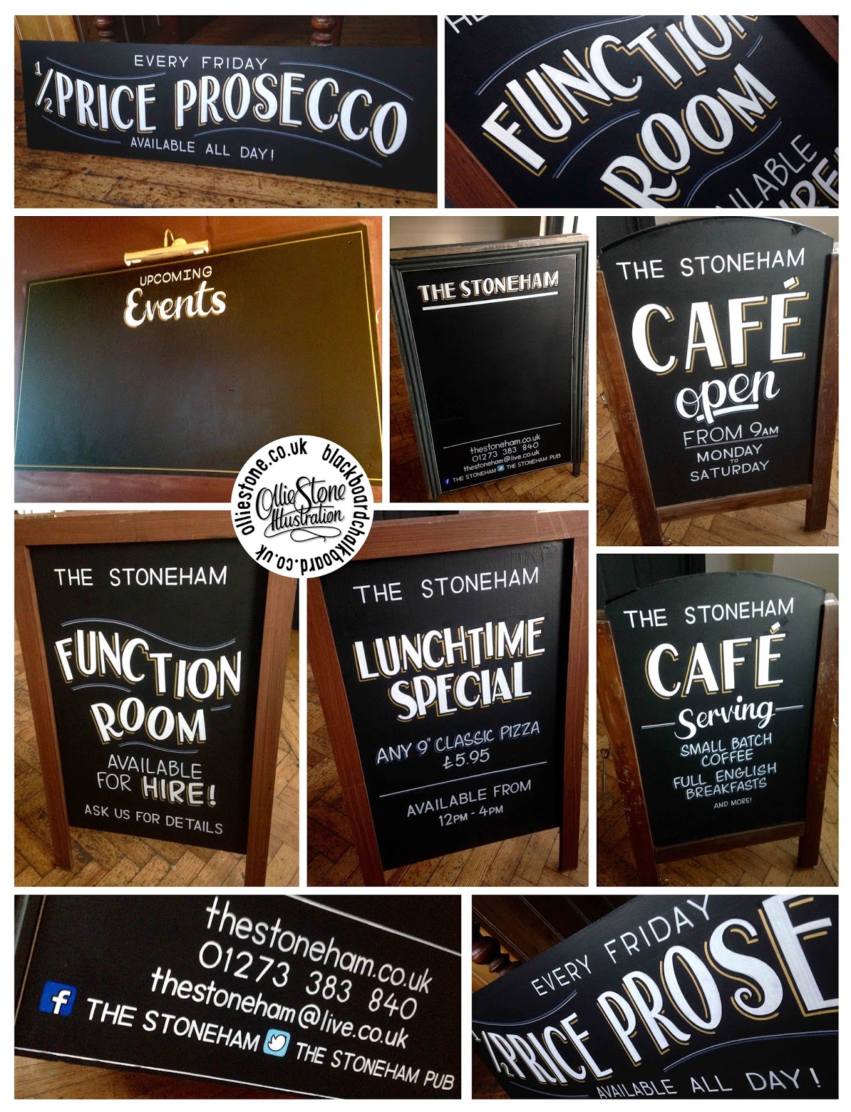 Blackboard Chalkboard by Ollie Stone: Pub hand-written chalkboard and ...