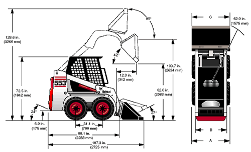 Mini Incarcatoare frontale BOBCAT 553 second hand An 2002 PRET 10.500 Euro