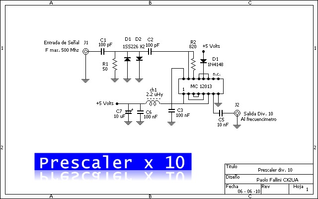 .: Prescaler div x 10 MC12013