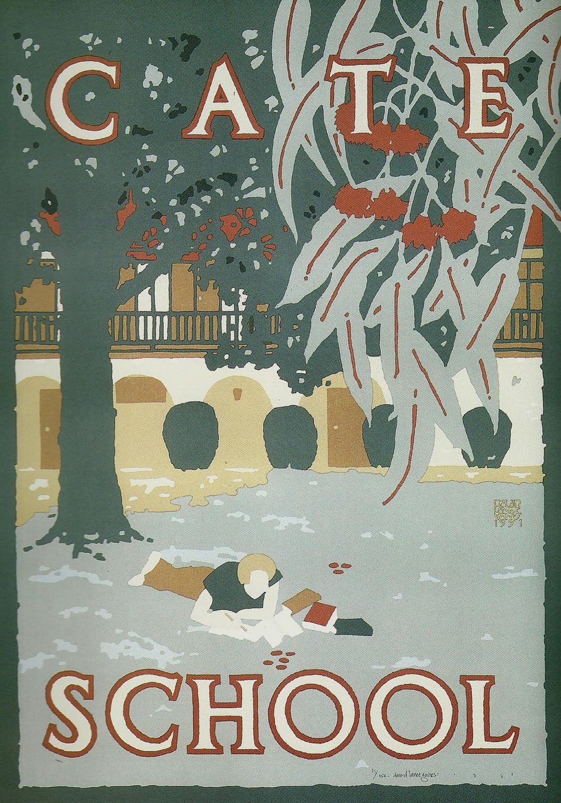 she moves the furniture: Artist: David Lance Goines