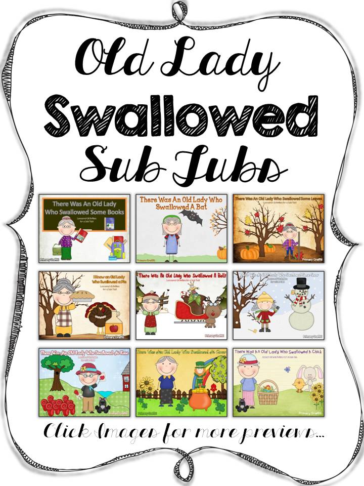 Primary Graffiti: There Was An Old Lady Who Swallowed A Bat {Sub Tub ...