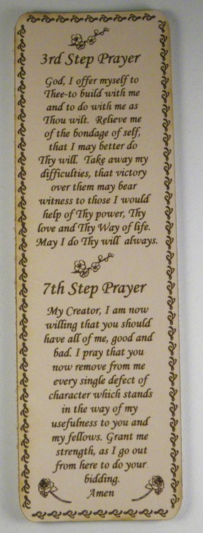 SoberSitesBlog: 3rd and 7th Step Prayer Leather Bookmark