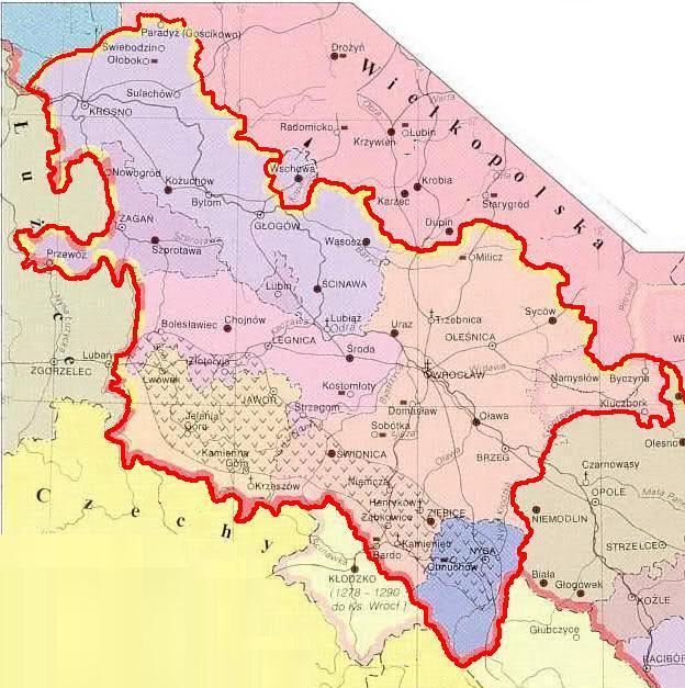 DOLNY ŚLĄSK: Historyczne granice Dolnego Śląska