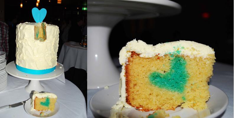 butter hearts sugar: Blue Heart Cake