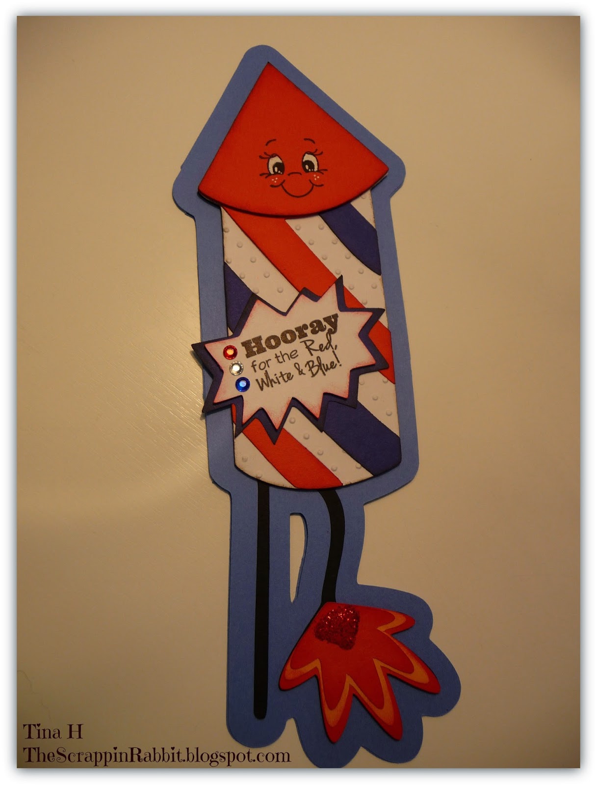 The Scrappin Rabbit: Happy 4th Firecracker Card