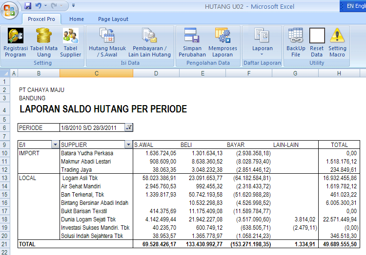 SHARE - Istana Excel: Aplikasi Excel Hutang - Isti Soedarsono's Blog
