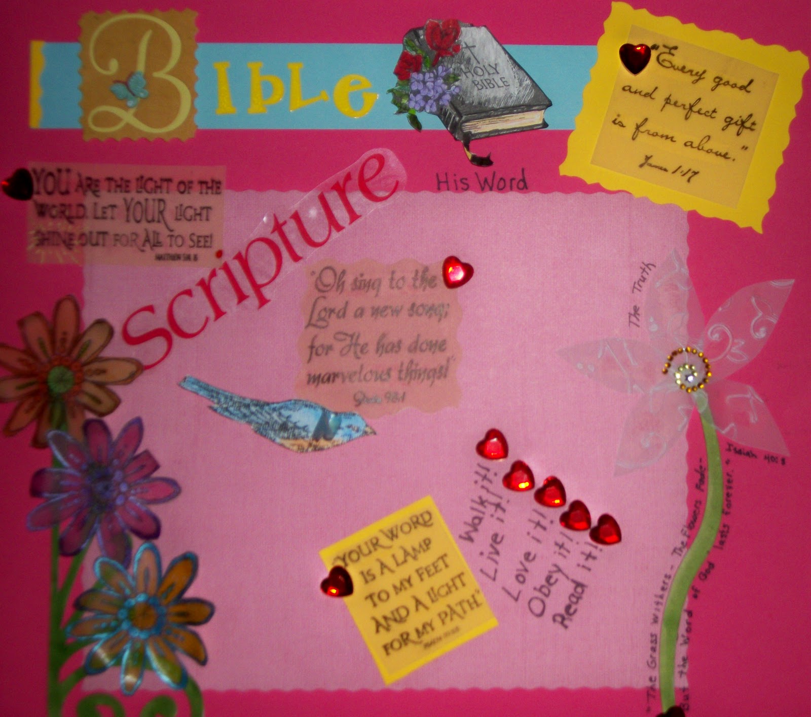 He IS Able: "B is for Bible" Scrapbook Page and 2 Cards by Traci