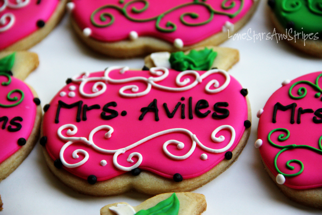 Lone Stars and Stripes: { pink} apples for the teacher