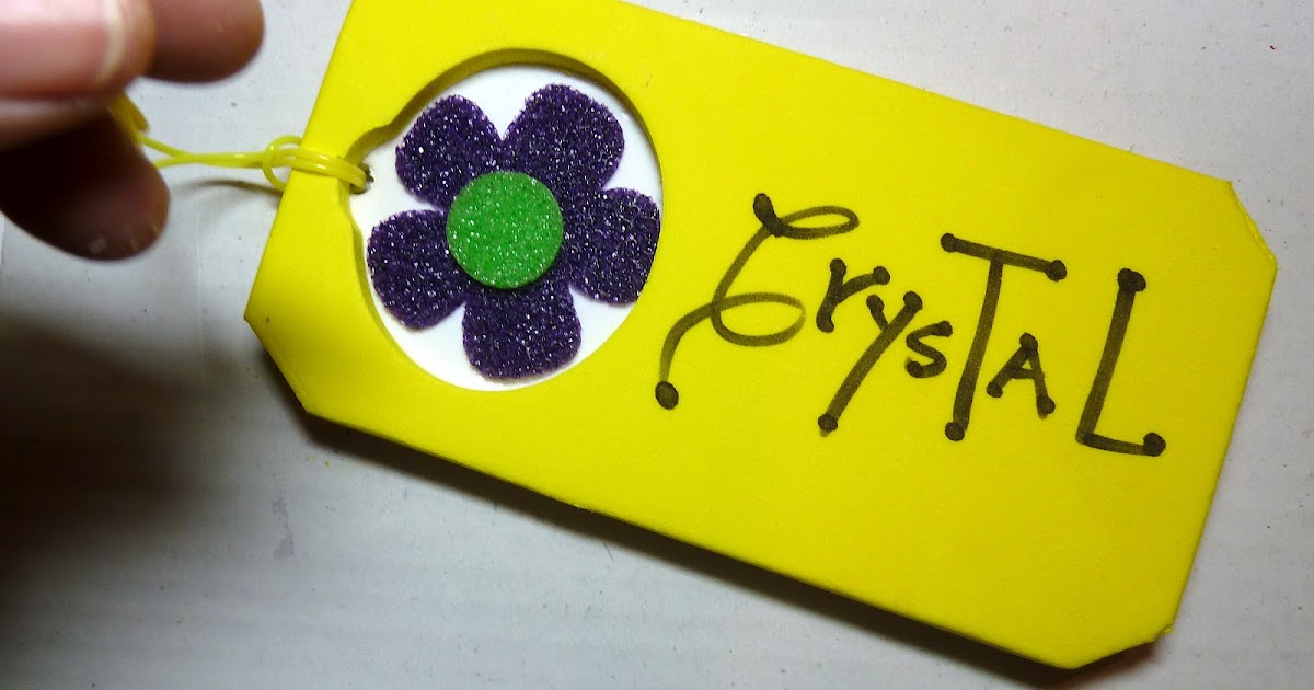 Make it easy crafts: Large luggage tag, easy kid's craft