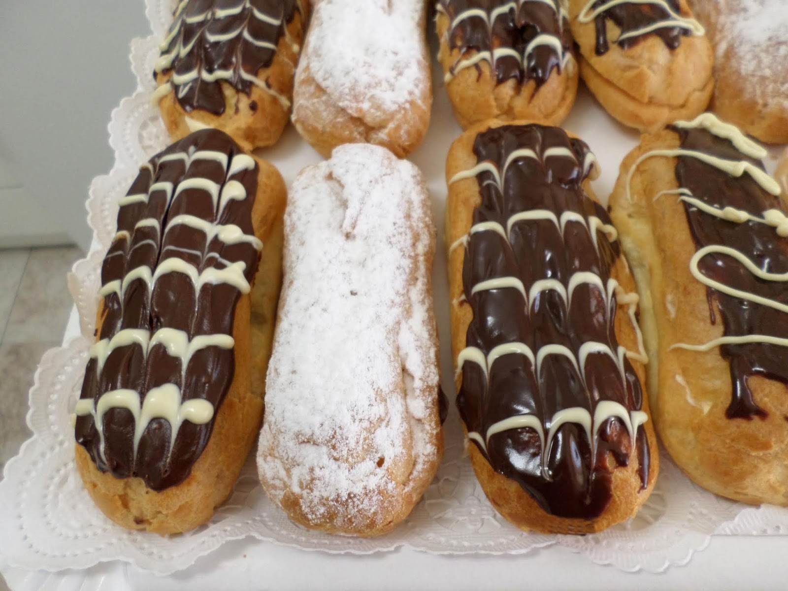 Mi pastelería: Relámpagos rellenos de crema de dulce de leche