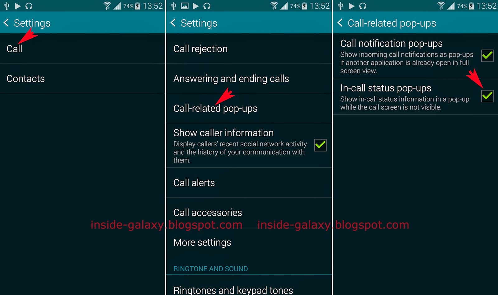 Inside Galaxy: Samsung Galaxy S5: How to Enable and Use In-Call Status ...