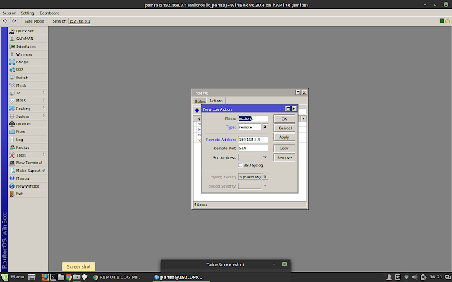 REMOTE LOG MIKROTIK MENGGUNAKAN RSYSLOG ~ KOMPUTER DAN JARINGAN