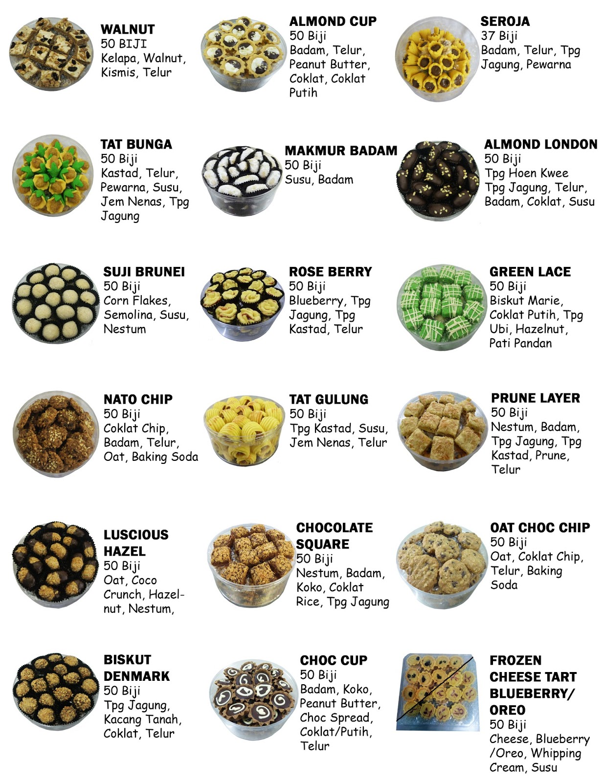 Zaisara Enterprise: CATALOGUE 'KUIH RAYA 2013'