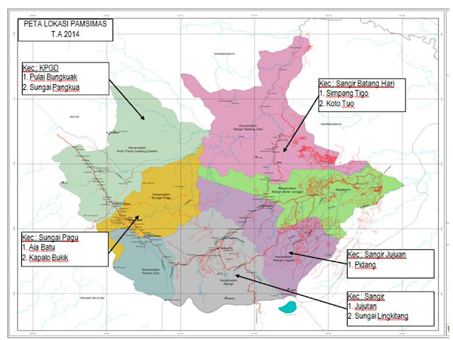 STBM Kabupaten Solok Selatan: PETA LOKASI PAMSIMAS