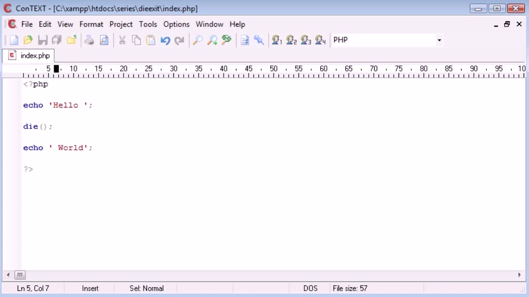 ExtraTutorials: Die and Exit Functions in Php