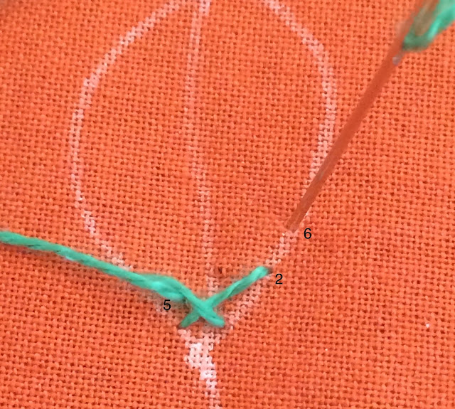 Queenie's Needlework: Sunday Stitch School: Lesson 45 - Leaf Stitch