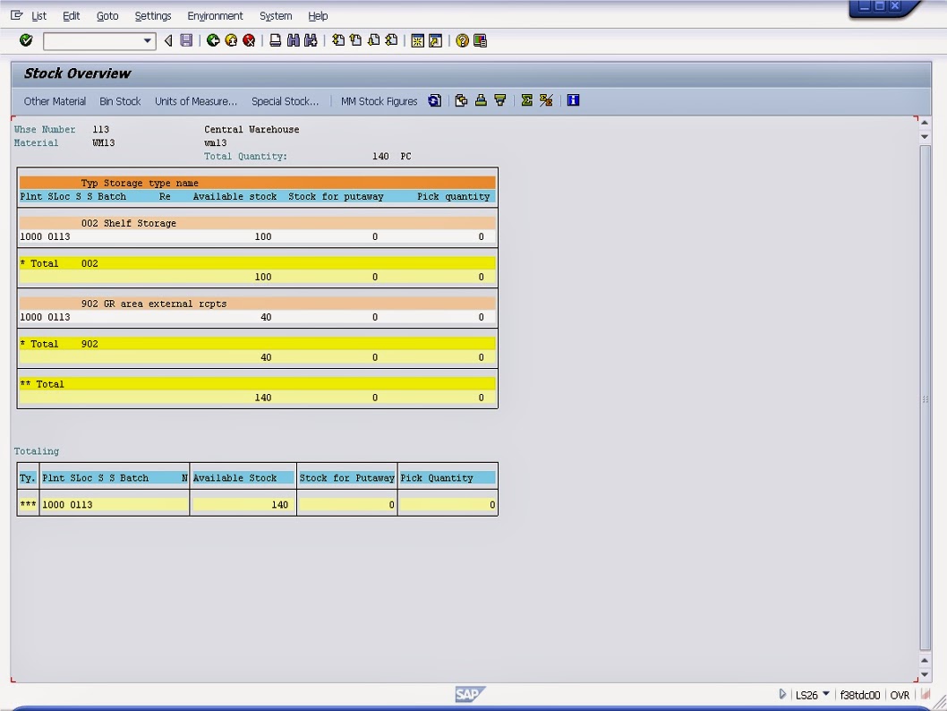 青蛙SAP分享 Froggy's SAP sharing: Question no 2592 : WM LS26 Stock View
