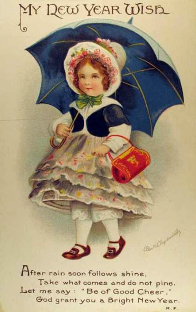 Cute and Beautiful Vintage New Year's Postcards ~ Vintage Everyday