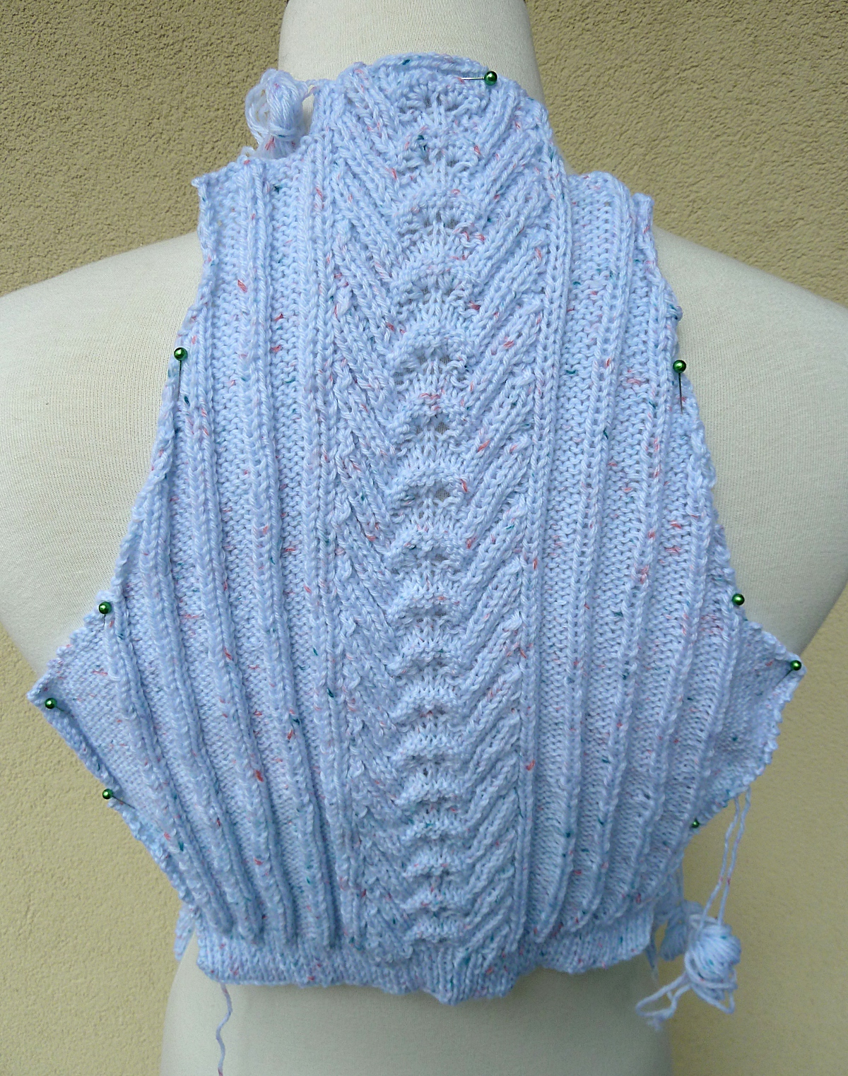 Panelled Effect Lady's Jumper - progress report - A Stitching Odyssey