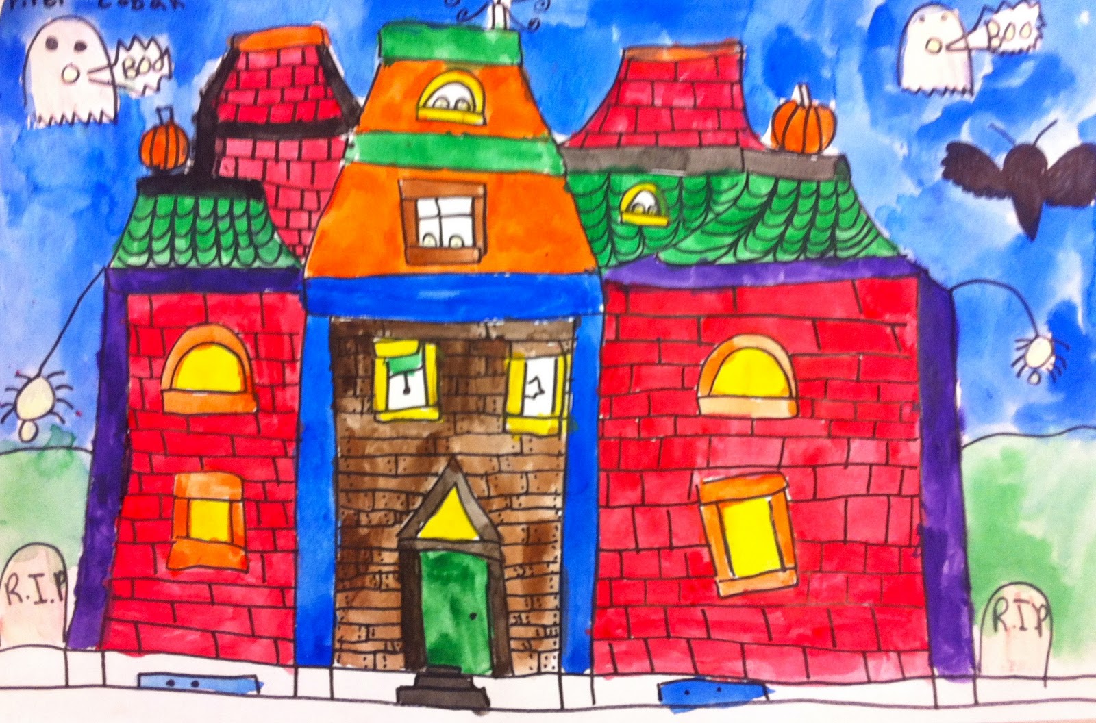 Expression of Imagination: "Haunted Houses" by Fourth Grade