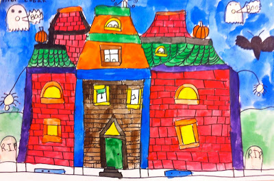 Expression of Imagination: "Haunted Houses" by Fourth Grade