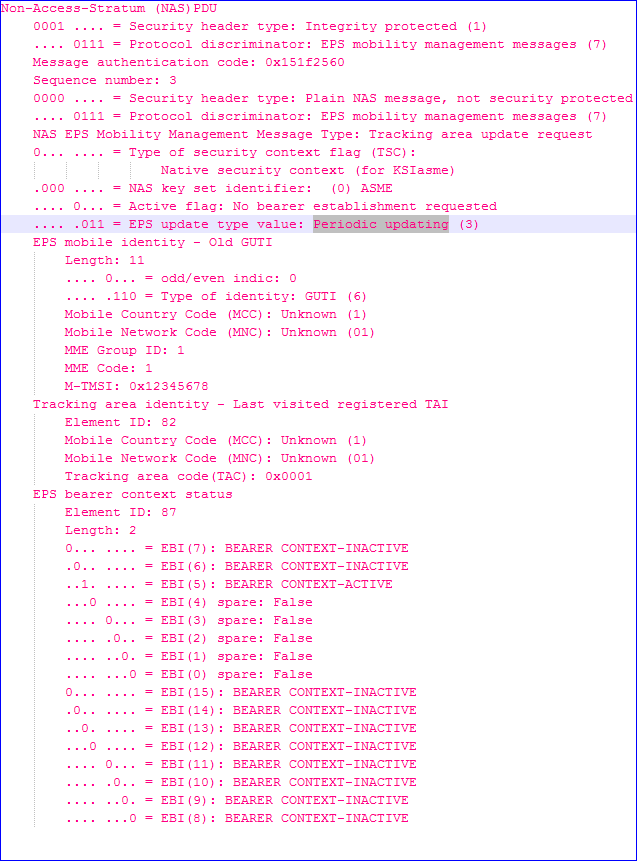 How LTE Stuff Works?: LTE: Tracking Area Update Request