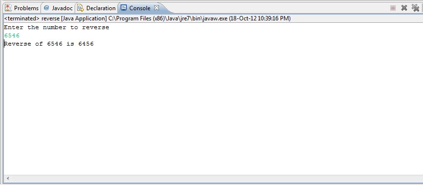 Java program to find reverse of a number ~ TechieTopics