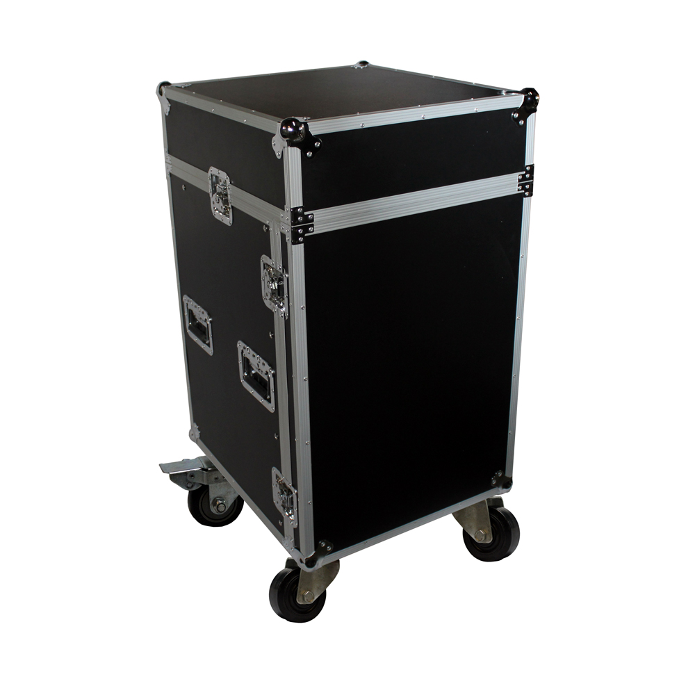 Pro X Cases: 16 Space Amp Rack 10 Slanted Top 16U 10U Mixer DJ Combo ...