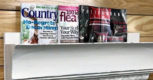 Repurposed DIY Hanging Magazine Rack