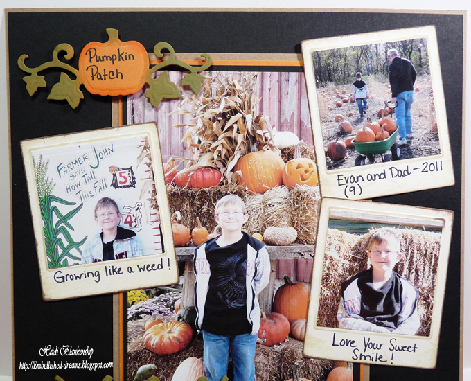 Embellished Dreams: Pumpkin Patch Scrapbook Layout