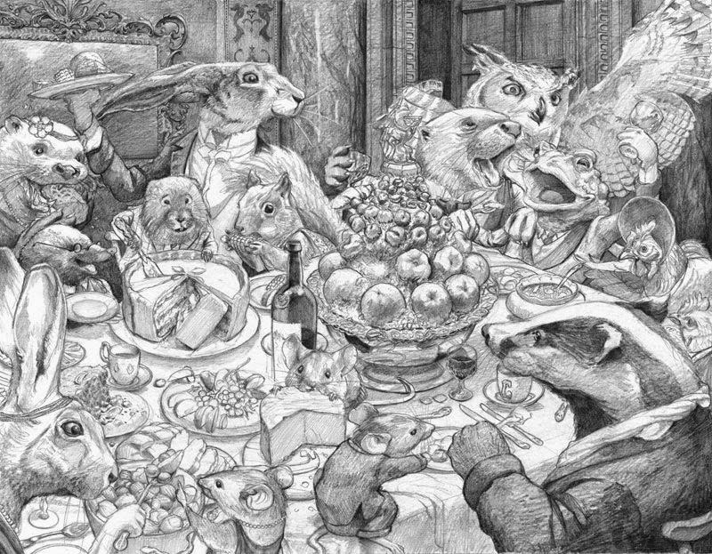 Chris Dunn Illustration/Fine Art: Feast - Finished Watercolour Painting!