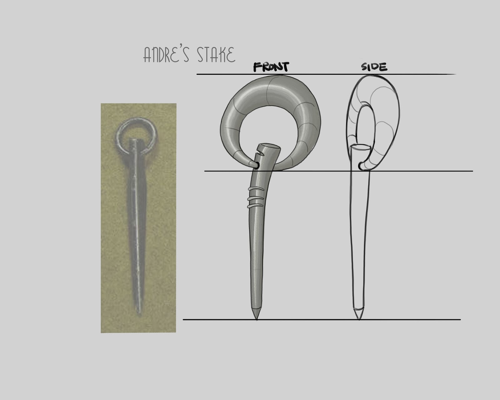 Ram's Horn: Ice Pick and Stake model sheets
