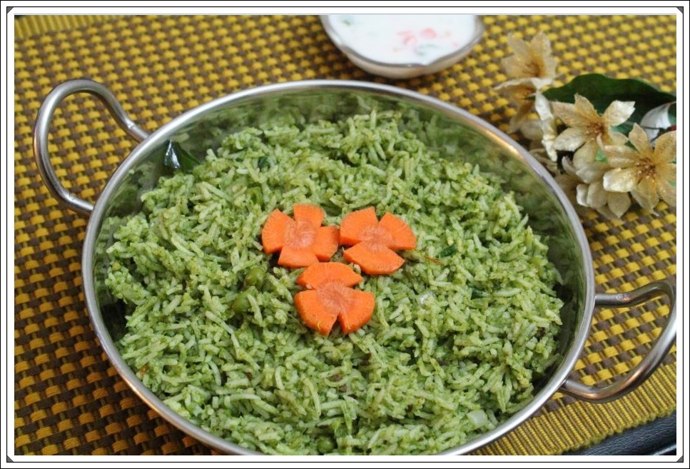 Asha's Kitchen: PALAK RICE~