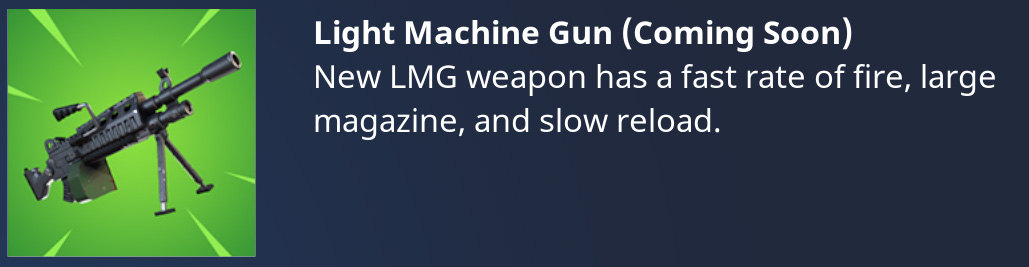 Light Machine Gun coming to Fortnite - Static Geekiness
