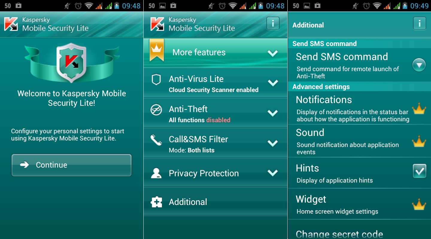 Kaspersky Anti virus android