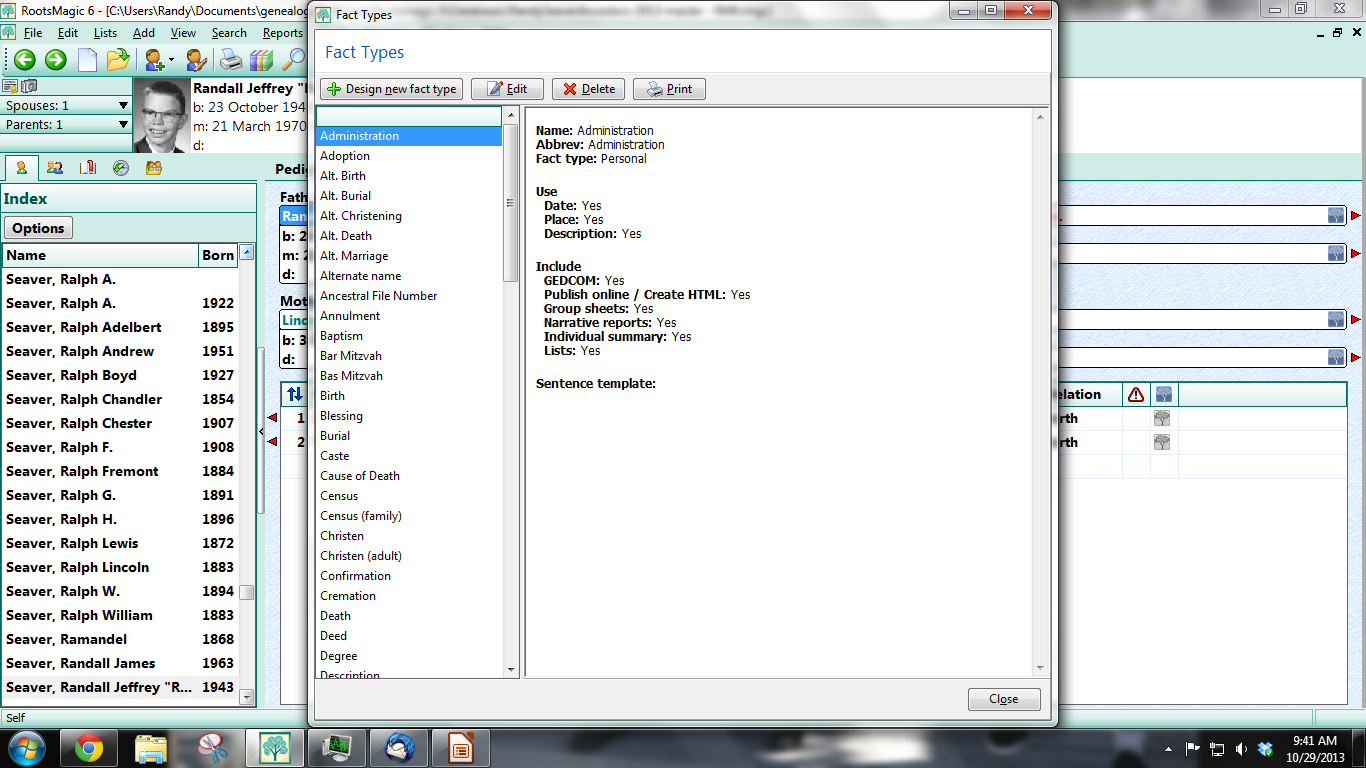 Genea-Musings: What Facts are Included in RootsMagic Software?