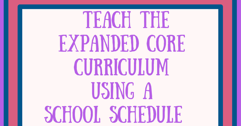 the independent little bee...: Teach ECC Using a Daily School Schedule