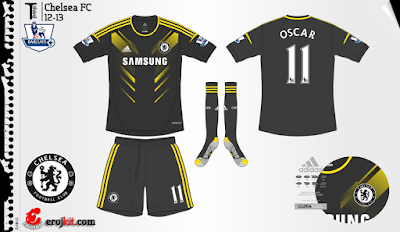 Kit Design, by eroj: 2012-13 Chelsea (Home, Away e Third)