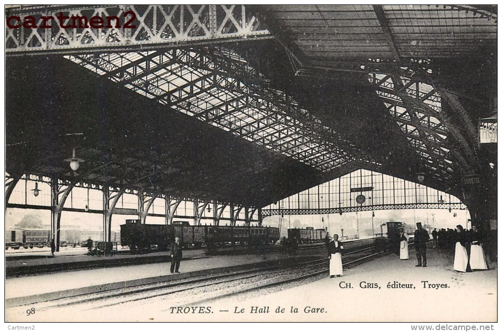 TRAINS-PASSIONS 52: GARE de TROYES sur la ligne 4 (archives delcampe)