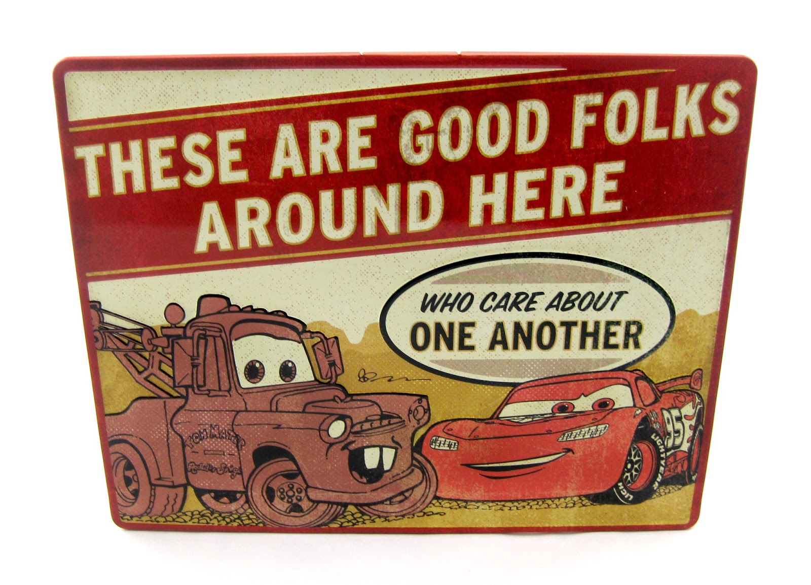 Dan the Pixar Fan: Cars: Hallmark Lightning McQueen and Mater Tin Sign