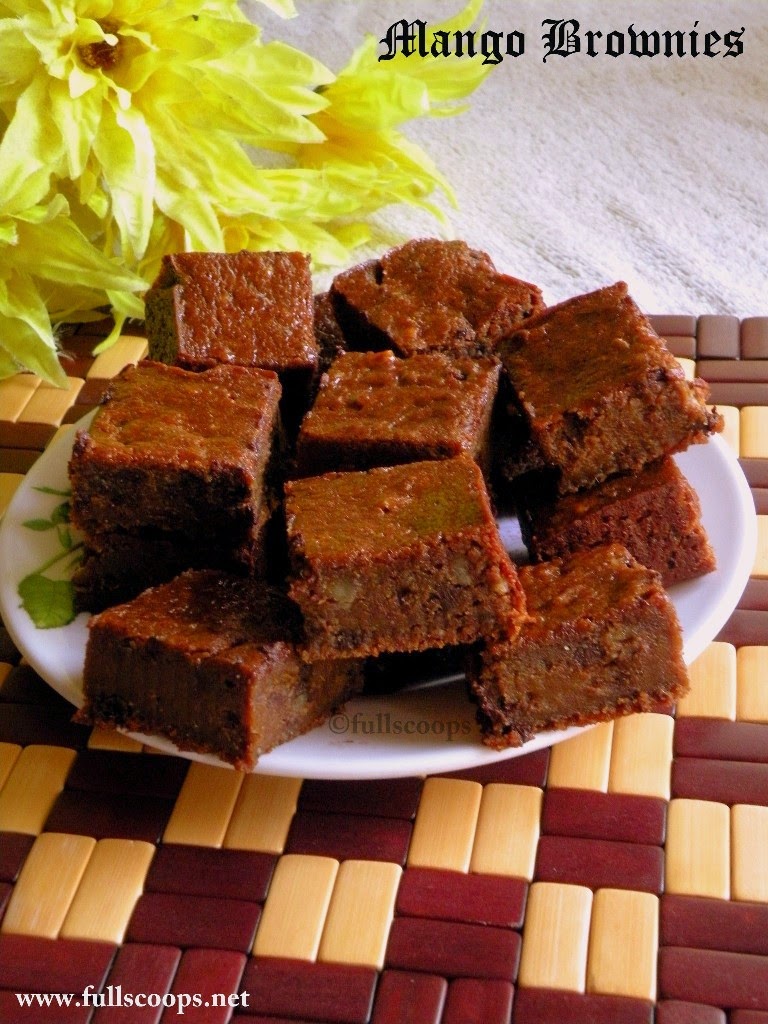 Mango Brownies ~ Full Scoops - A food blog with easy,simple & tasty ...