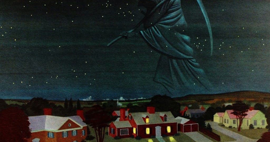 Death looming over suburban house